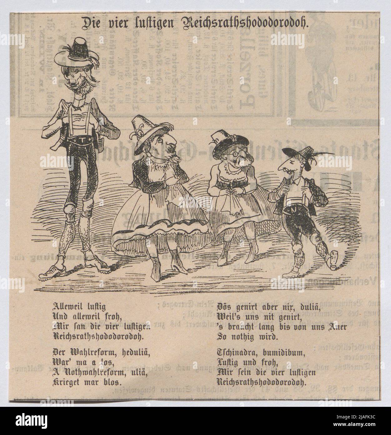 Four caricatured figures hi-res stock photography and images - Alamy