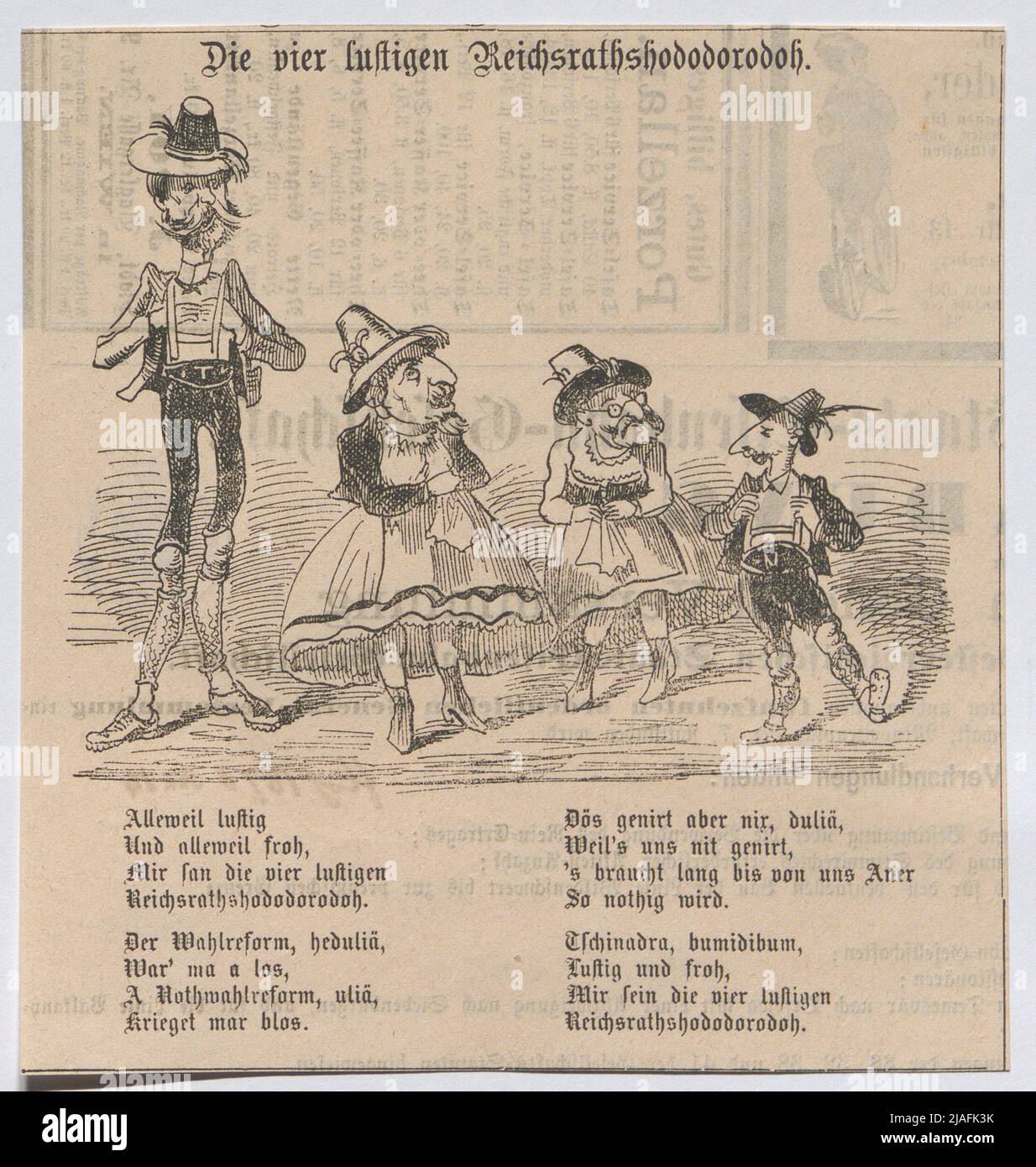 The four funny Reichsrathshododoroh Stock Photo - Alamy