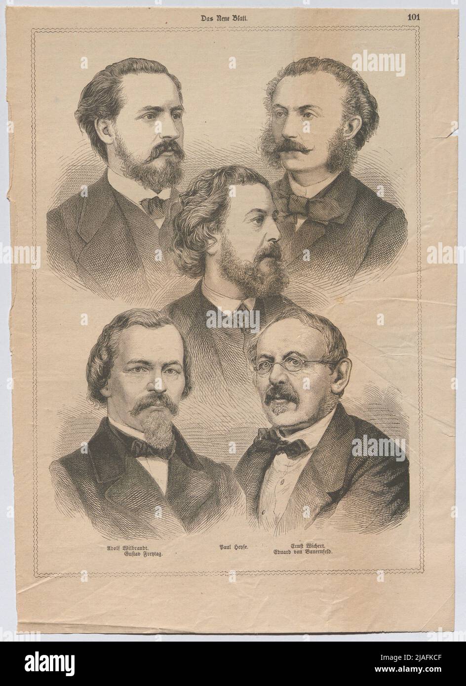 German and Austrian writers; Adolf von Wilbrandt, Gustav Freytag, Paul ...