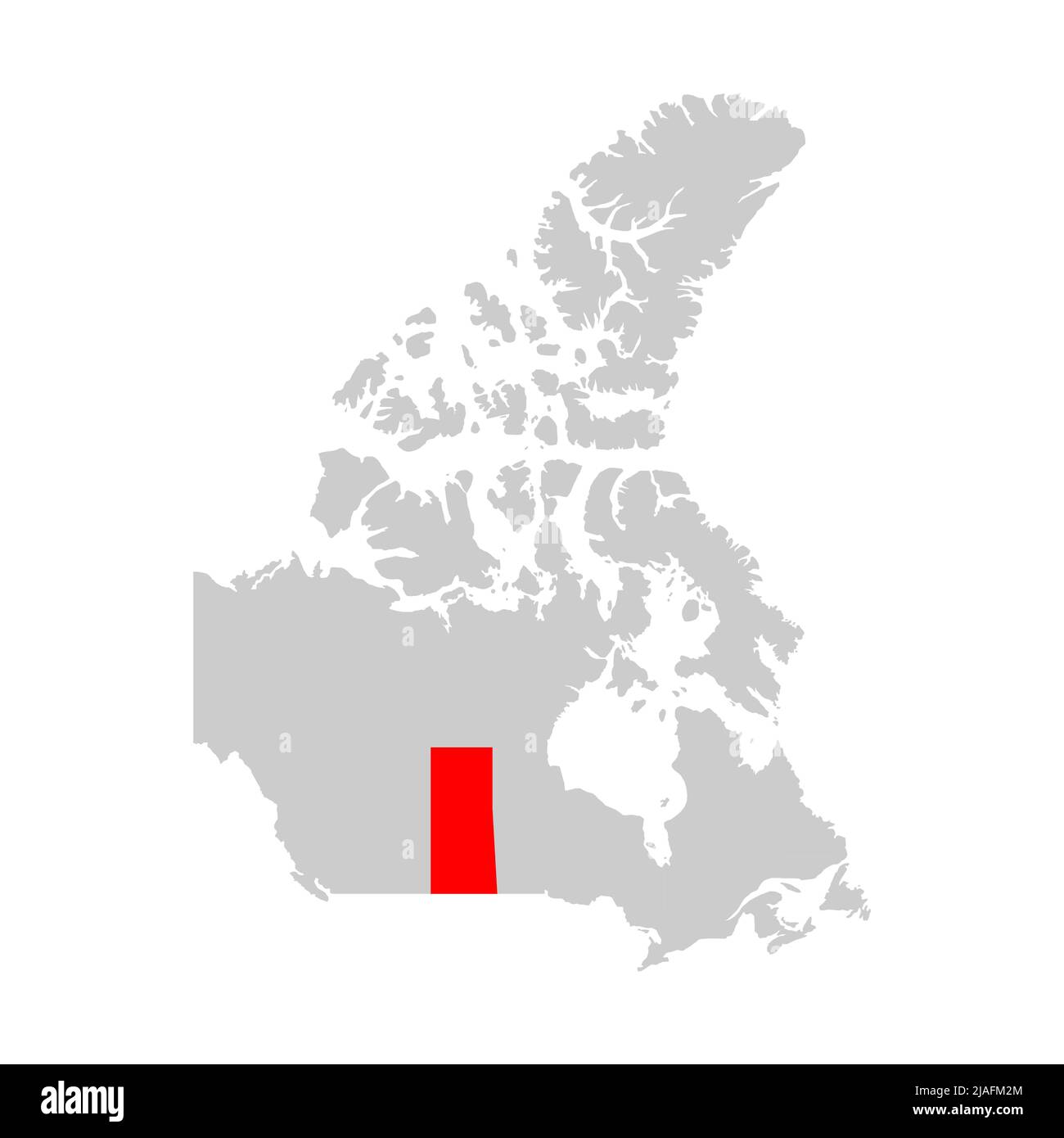 World map highlighted canada Cut Out Stock Images & Pictures - Alamy