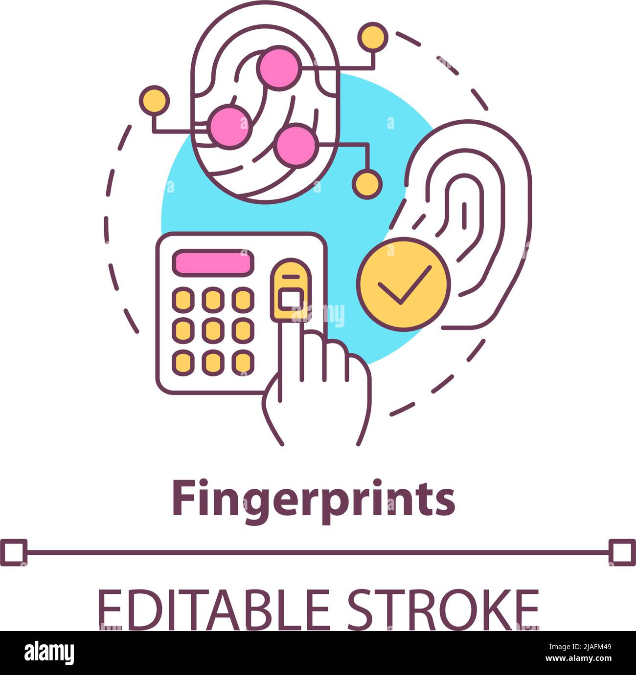 Fingerprints concept icon Stock Vector Image & Art - Alamy