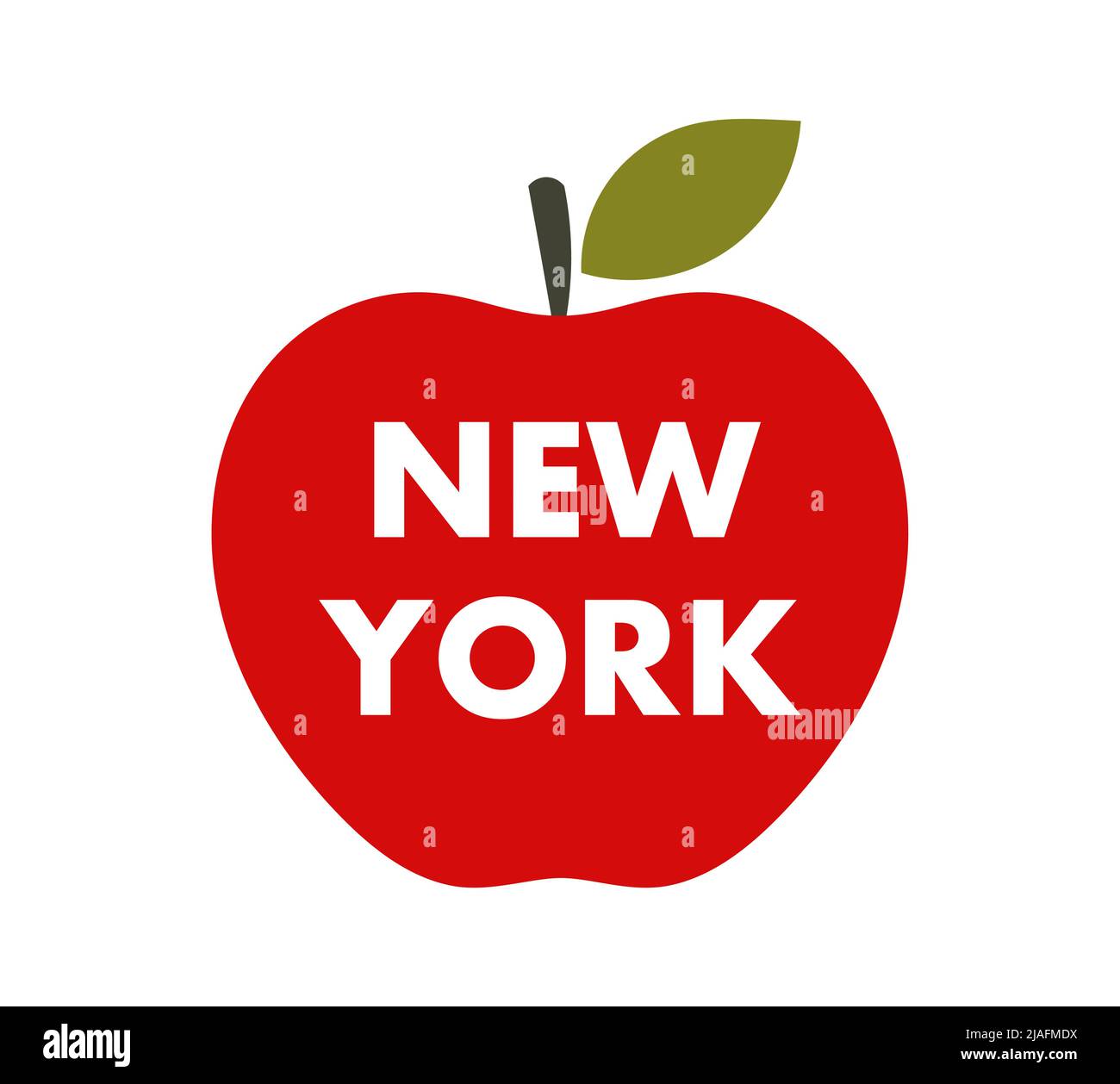 Big Apple icon, New York City symbol. Vector illustration Stock Vector ...