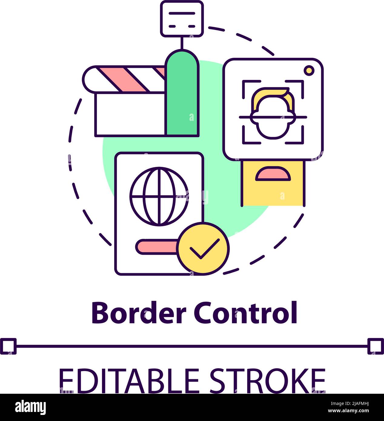 Border security checkpoint Stock Vector Images - Alamy