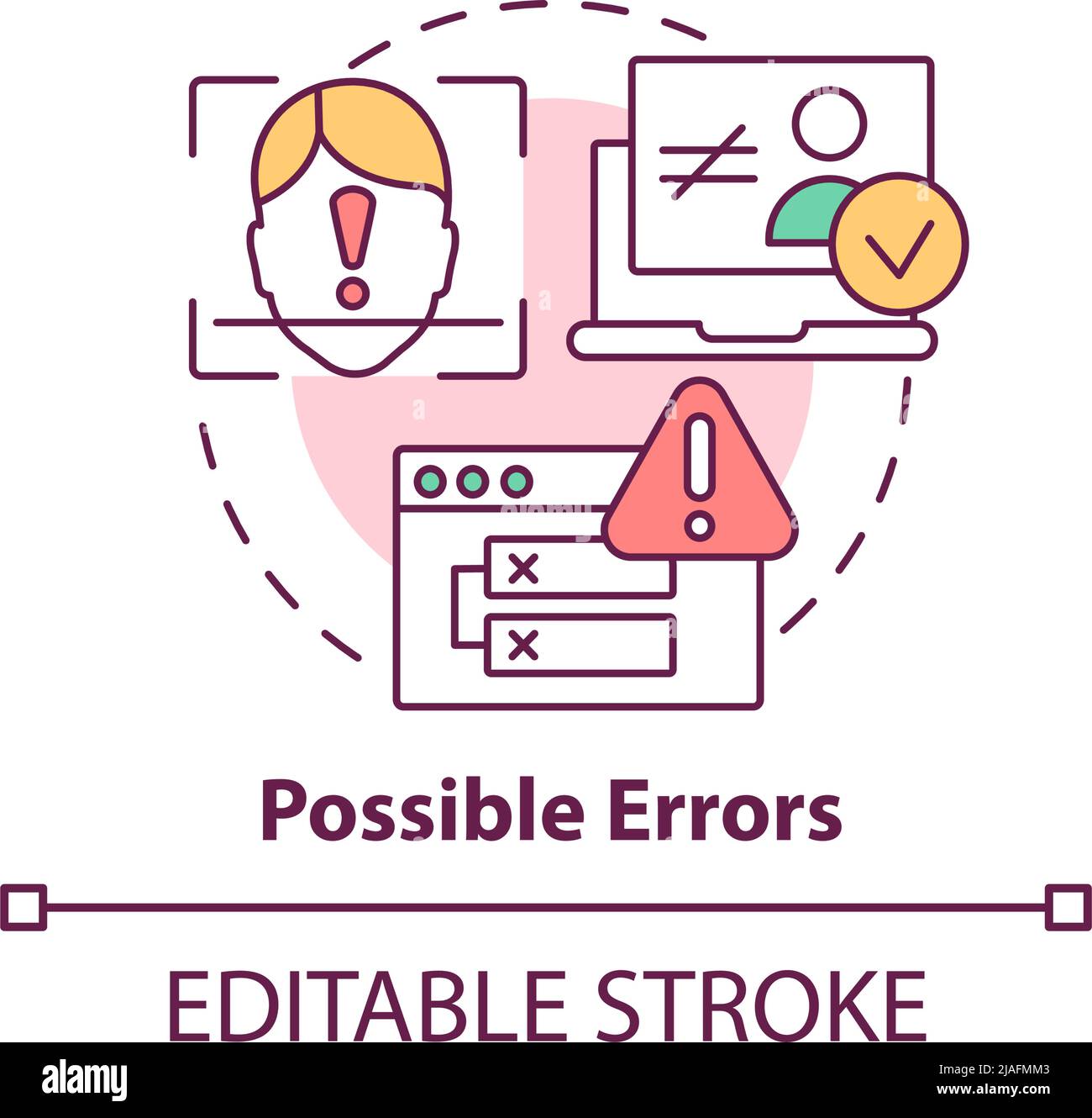 Possible errors concept icon Stock Vector Image & Art - Alamy