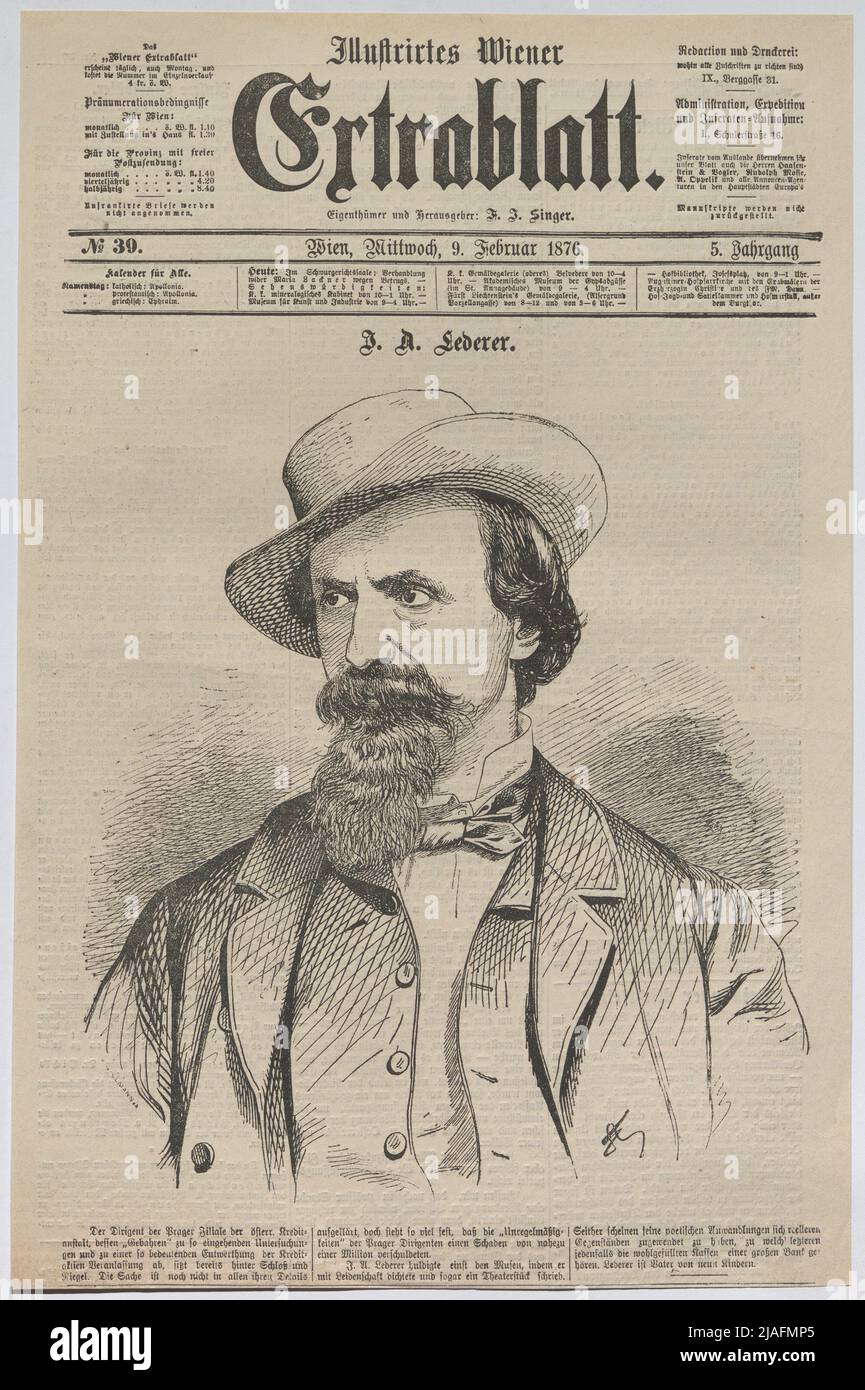 J. A. Lederer. ". J. A. Lederer, conductor of the Prague branch of the ...