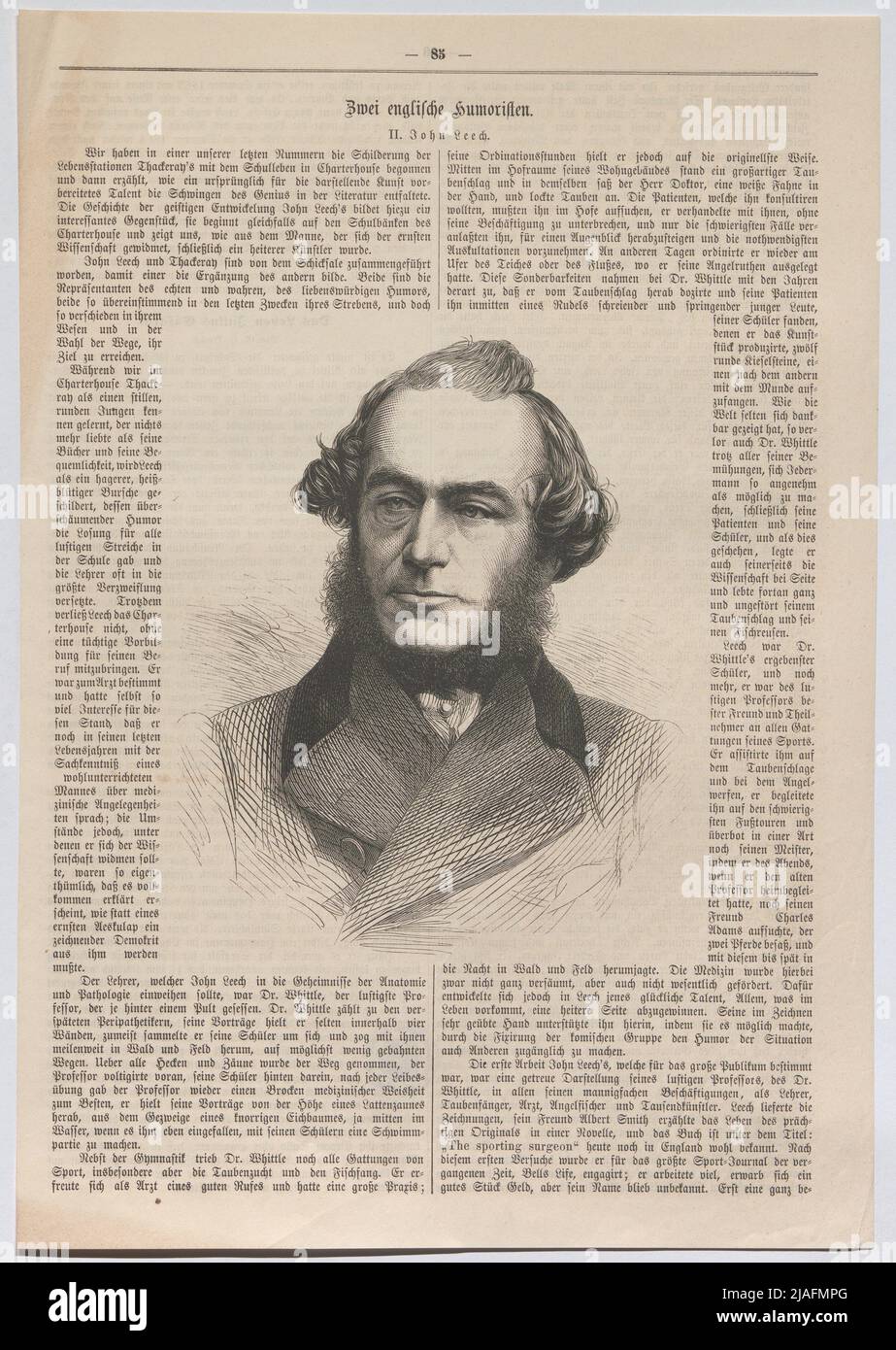 John Leech, English cartoonist; Portrait and biography (from "Waldheim ...