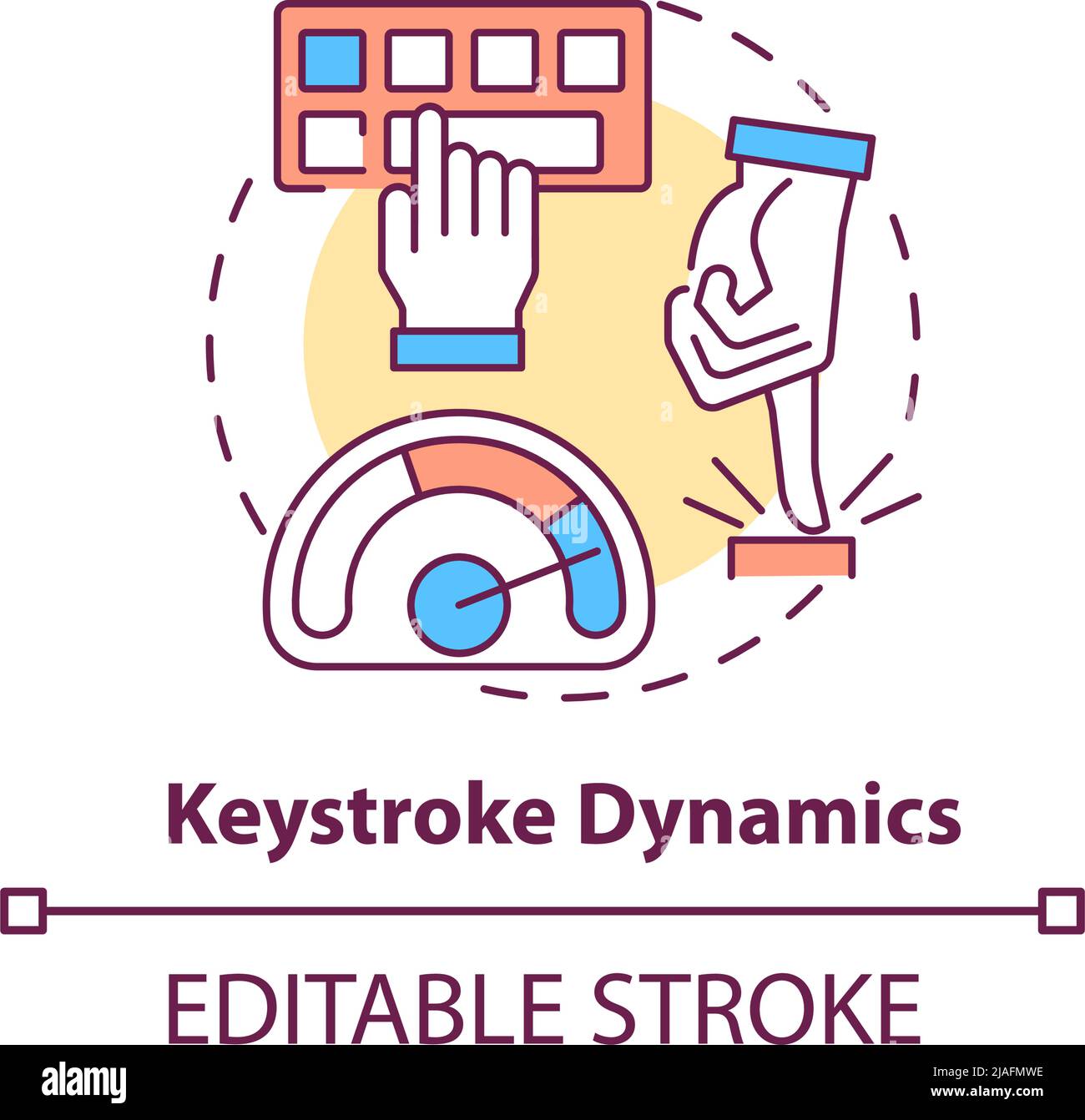 Keystroke dynamics concept icon Stock Vector Image & Art - Alamy