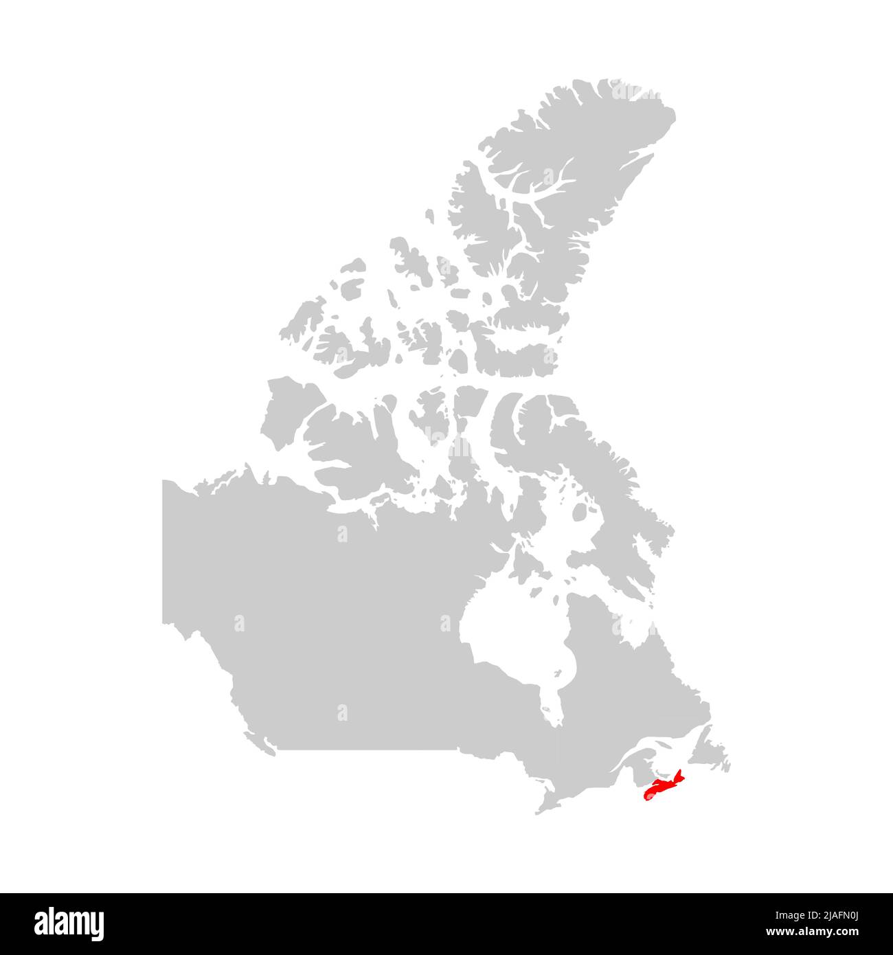 Nova Scotia province highlighted on map of Canada Stock Vector Image & Art - Alamy