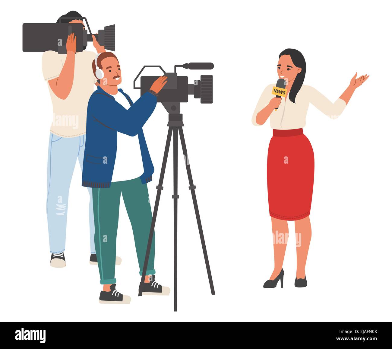 Tv newswoman Stock Vector Images - Alamy