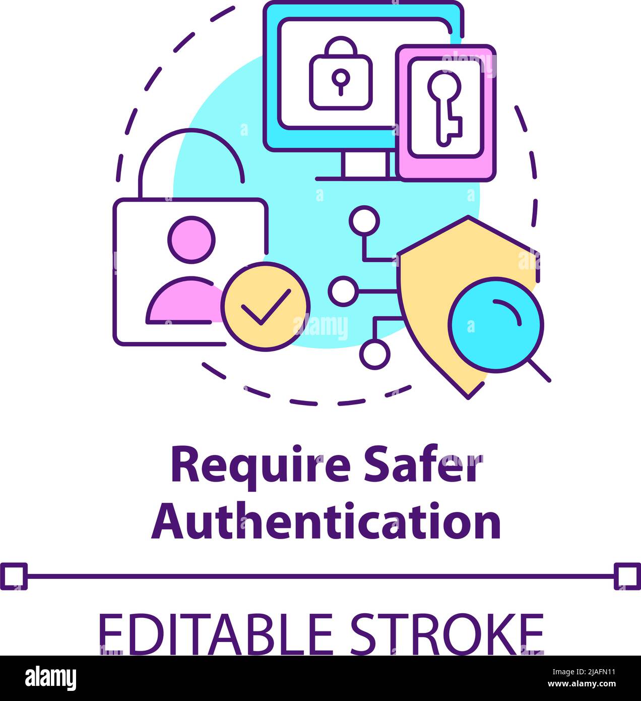 Strong customer authentication Stock Vector Images - Alamy