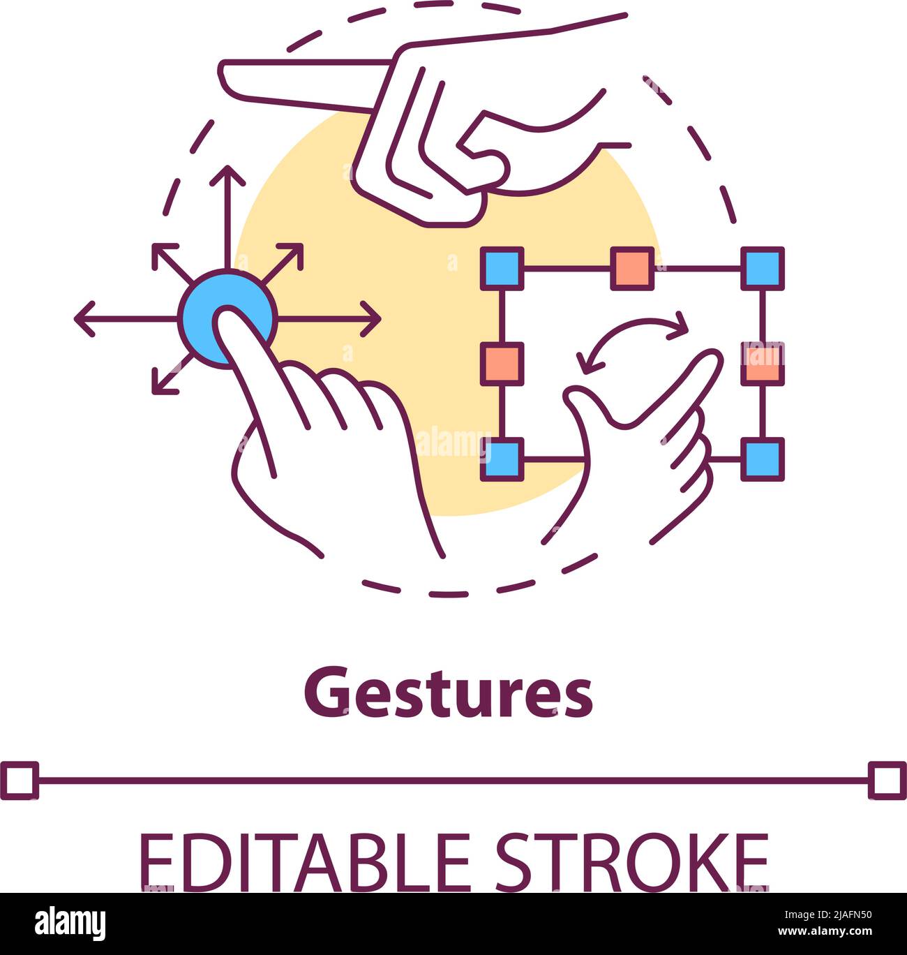Gestures concept icon Stock Vector Image & Art - Alamy