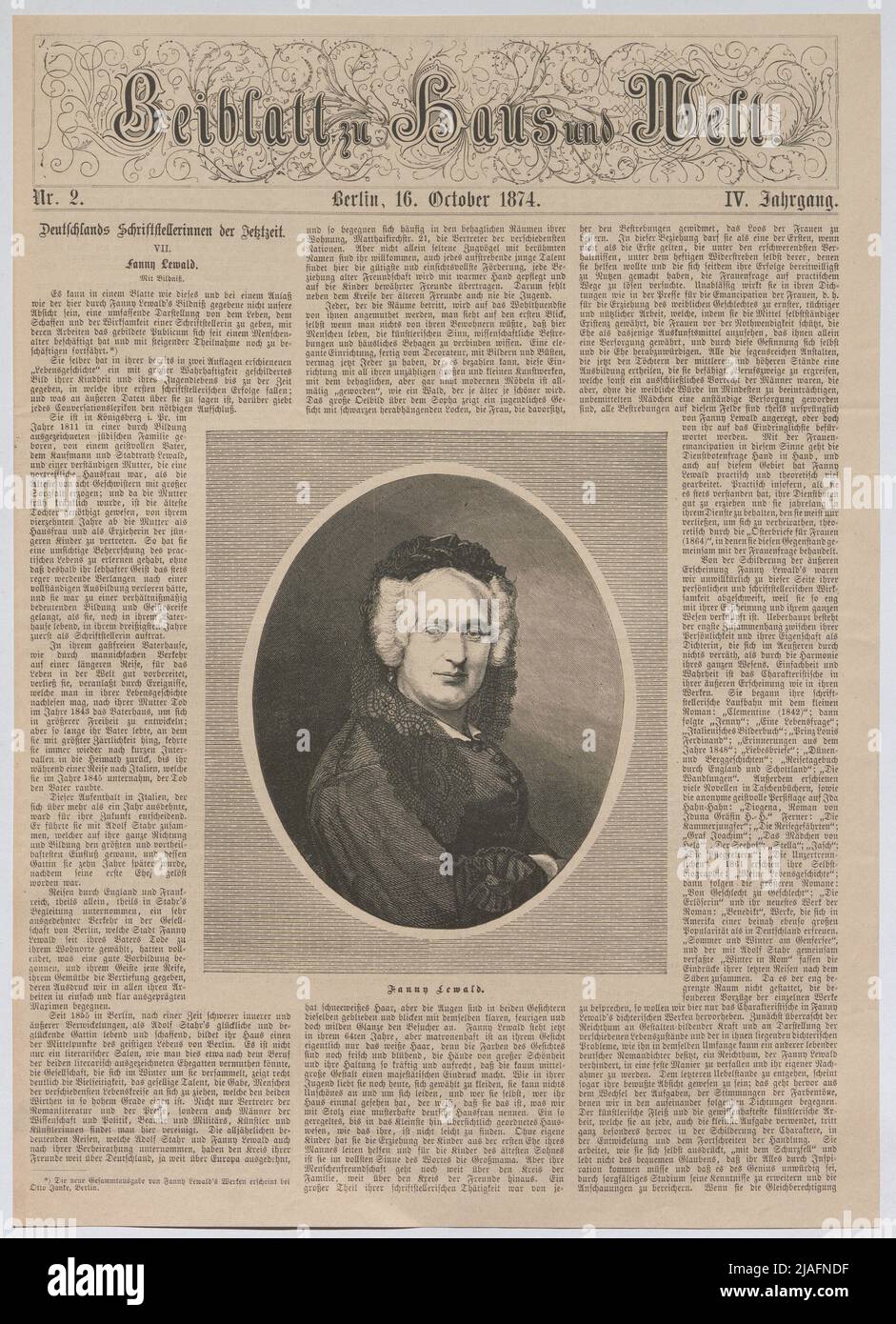 Fanny Lewald Stock Photo - Alamy