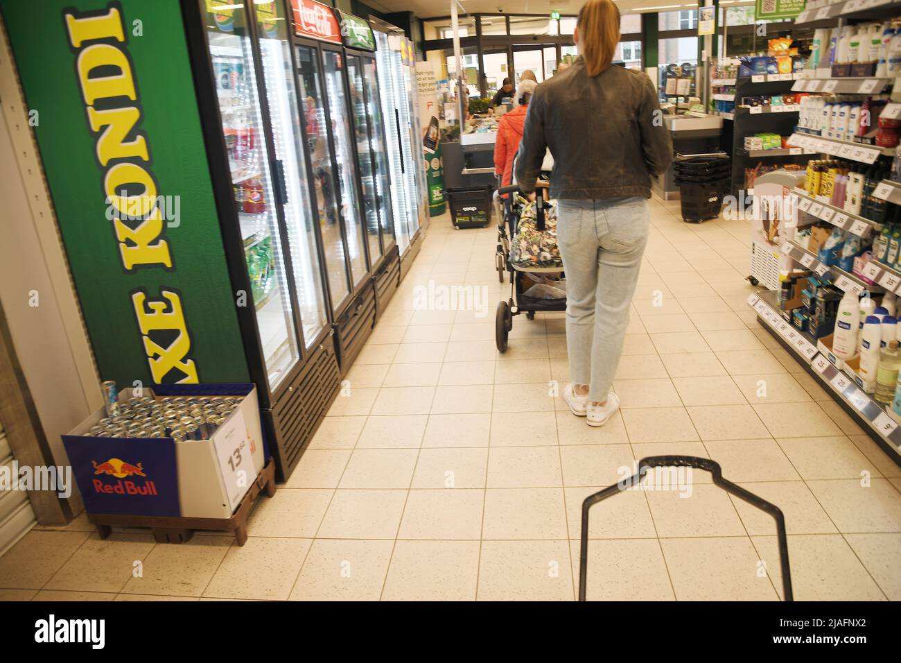Copenhagen/Denmark/30 May 2022/.365 Discount grocery store in danish ...