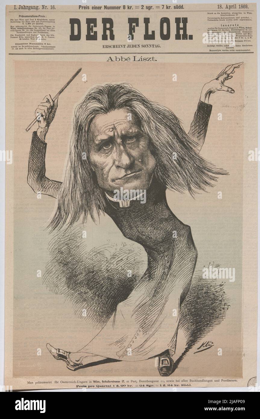 Abbé Liszt. ". Abbé Franz Liszt (title page of" Der Floh "). Karl Klic ...