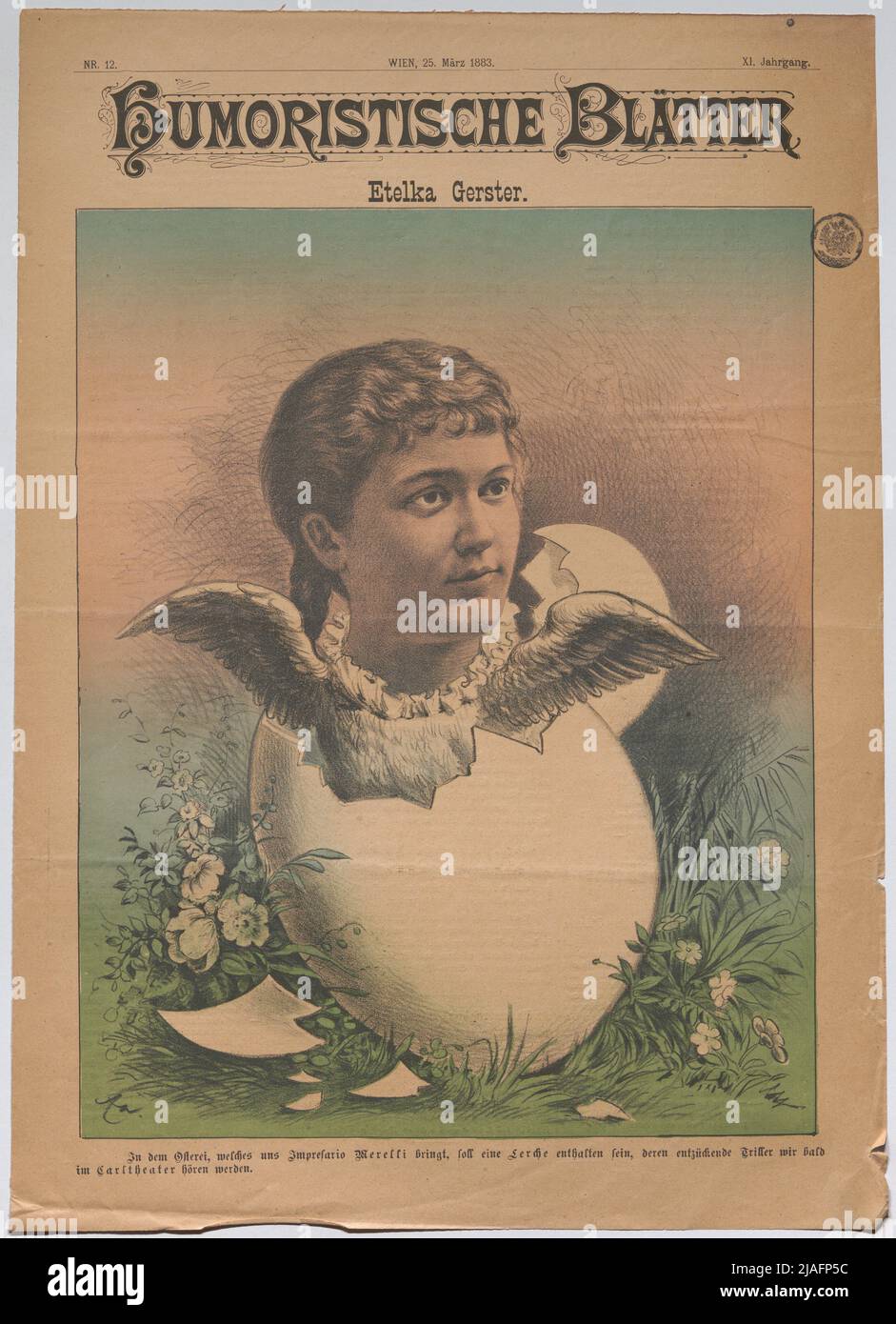 Etelka Gerster. ". Singer Etelka Gardini in an Easter egg (title page ...