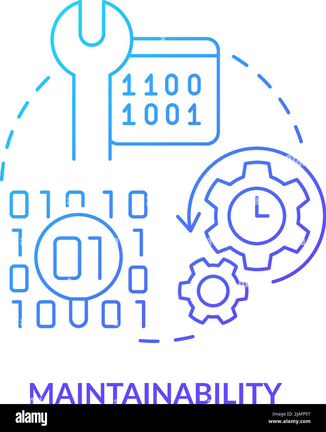 Maintainability blue gradient concept icon Stock Vector Image & Art - Alamy