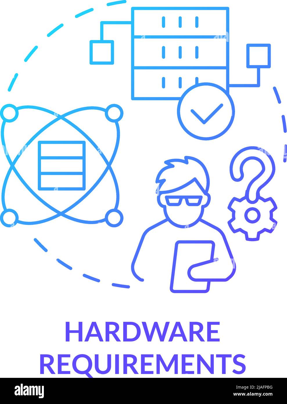 Hardware requirements blue gradient concept icon Stock Vector Image ... Hardware requirements blue gradient concept icon Stock Vector Image ...