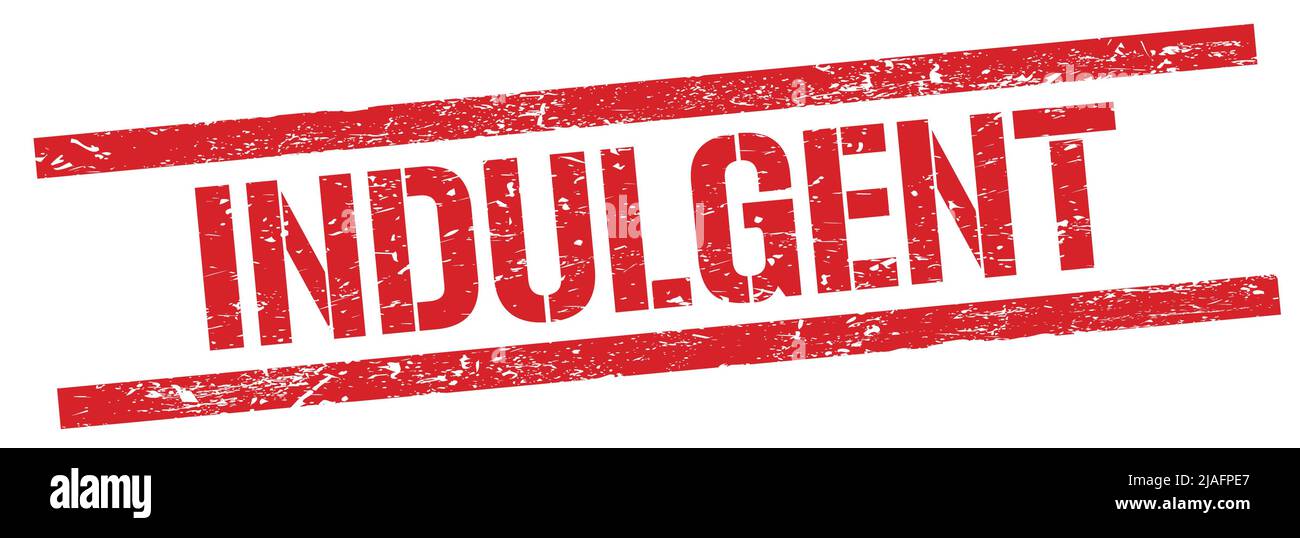 INDULGENT text on red grungy rectangle stamp sign Stock Photo - Alamy