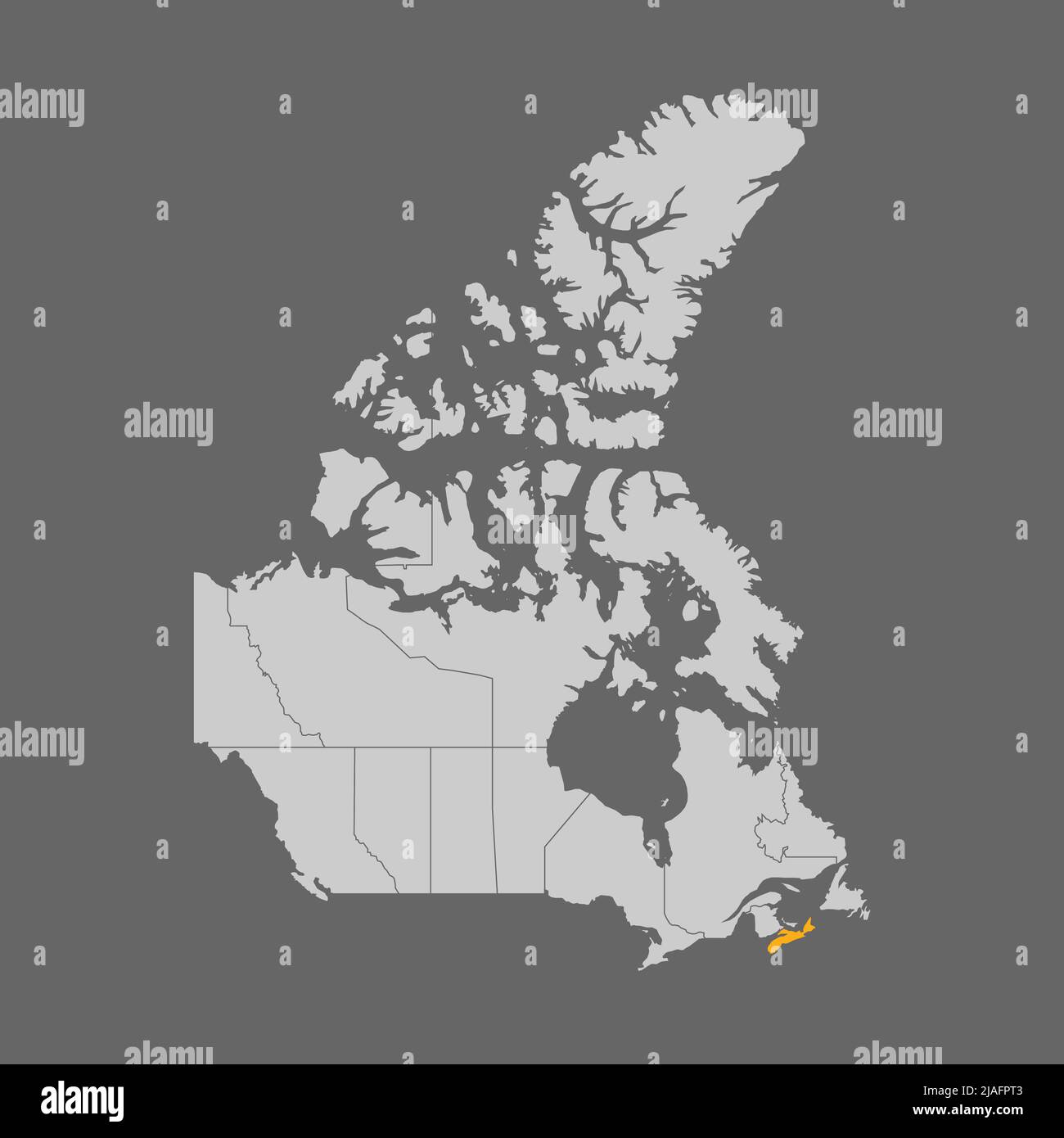Nova Scotia province highlighted on map of Canada Stock Vector Image & Art - Alamy
