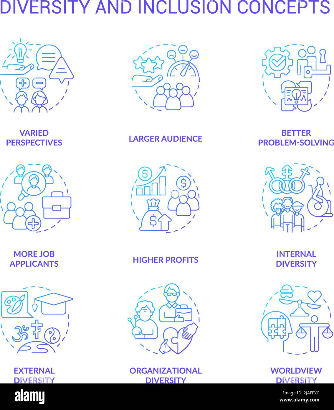 Diversity, inclusion, workplace Stock Vector Images - Alamy