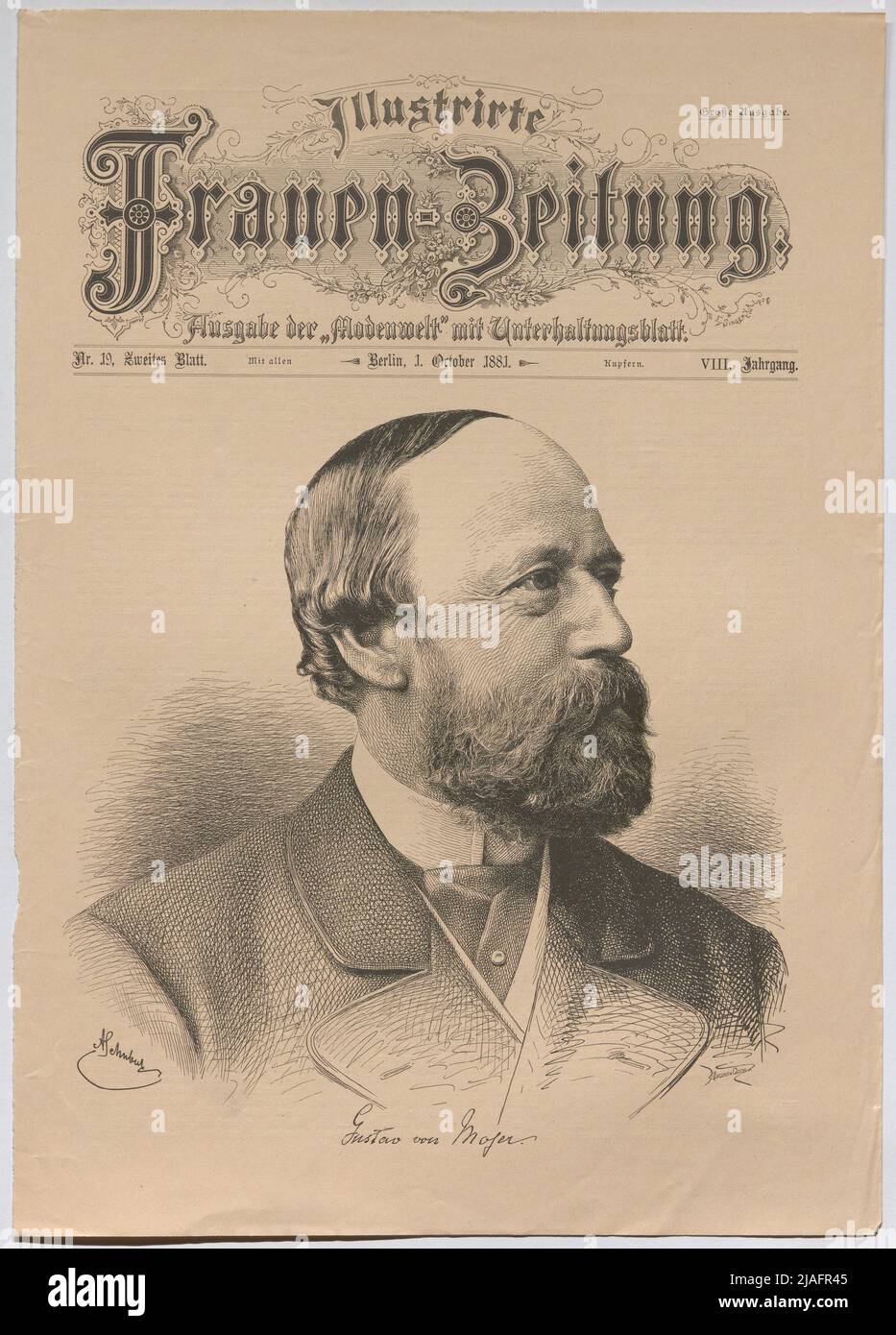 Gustav von Moser. ". Gustav von Moser, German playwright (title page of ...