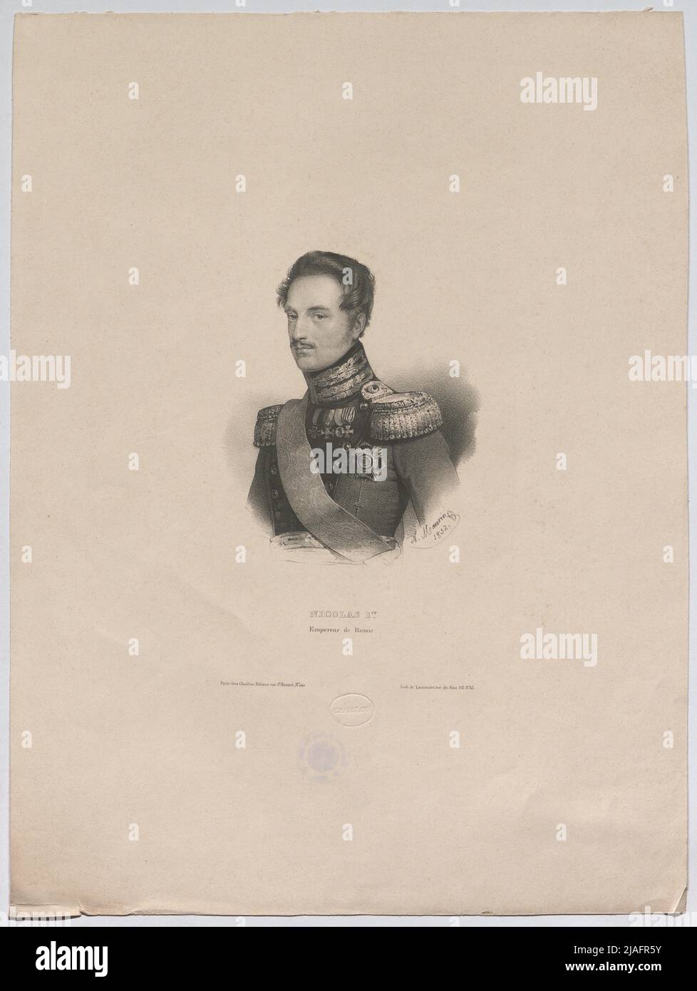 Nicolas 1st. Emperor of Russia ". Antoine Maurin: Zar Nikolaus I., 1832 ...