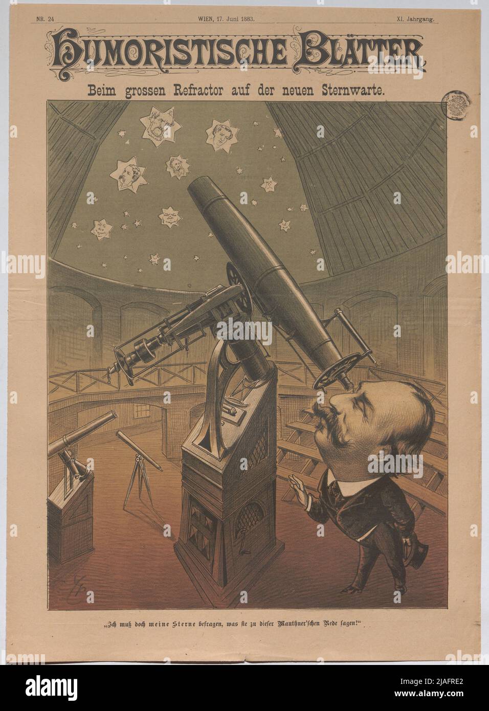 At the big refractor on the new observatory. ". Eduard Taaffe asks the ...