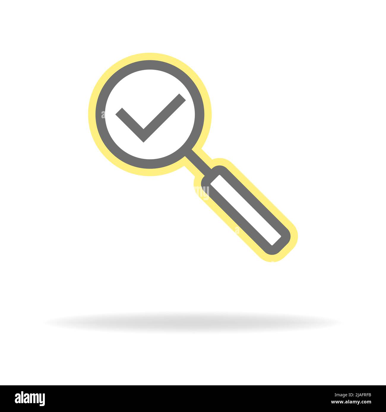 search icon with an approval sign Stock Vector Image & Art - Alamy