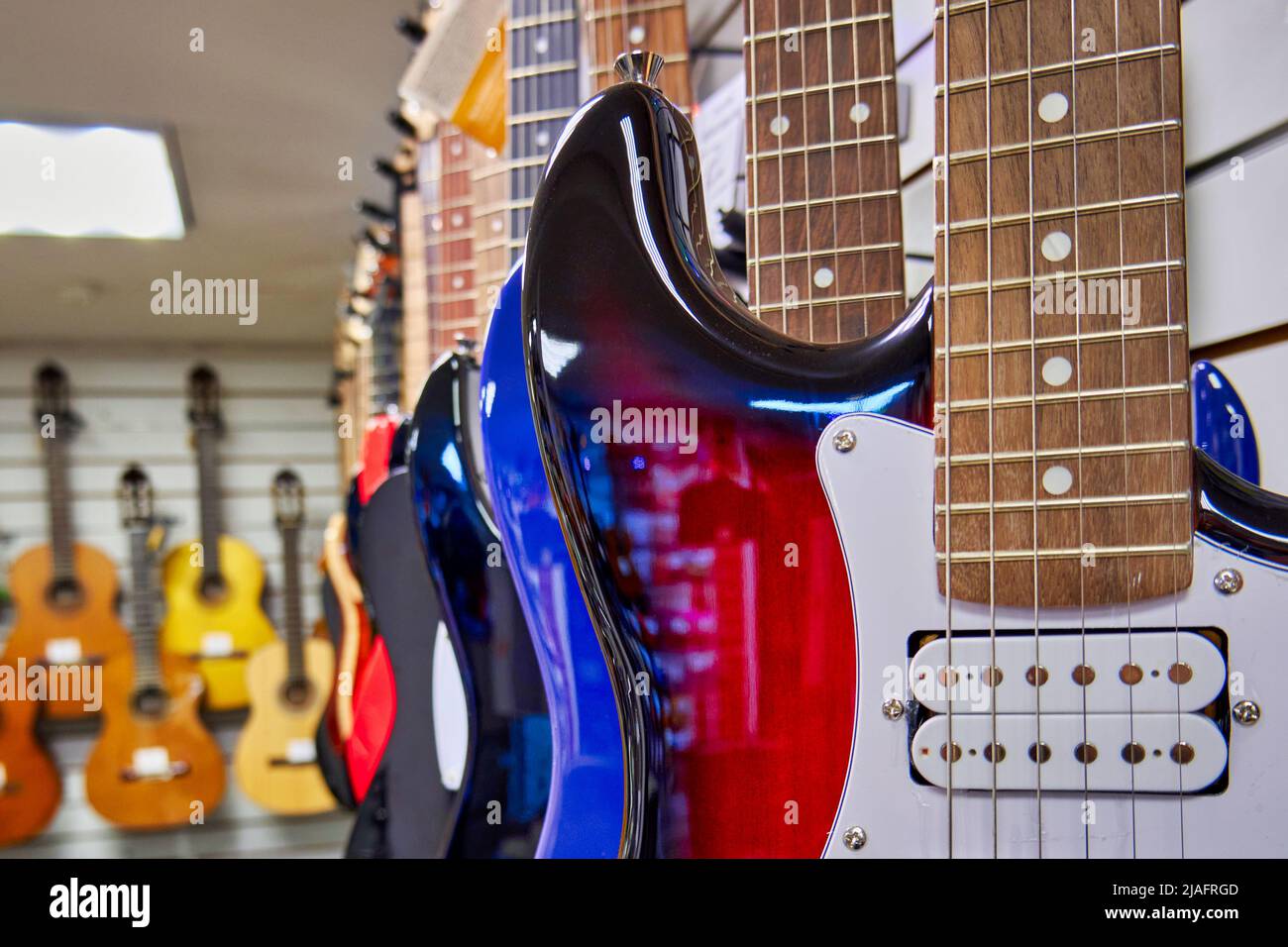 Music store interior instruments hi-res stock photography and images ...