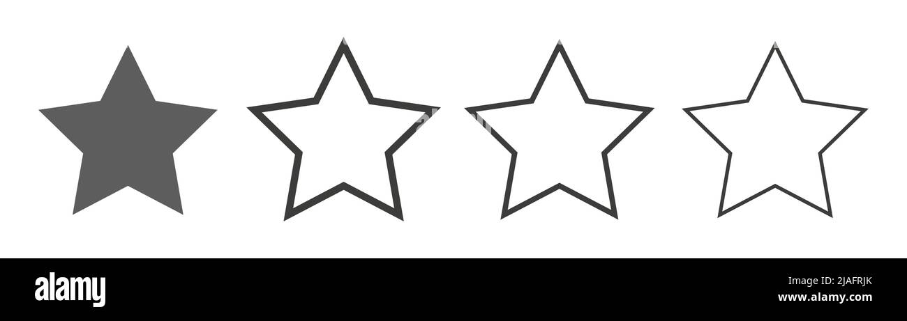 Collection of star line icons Stock Vector Image & Art - Alamy