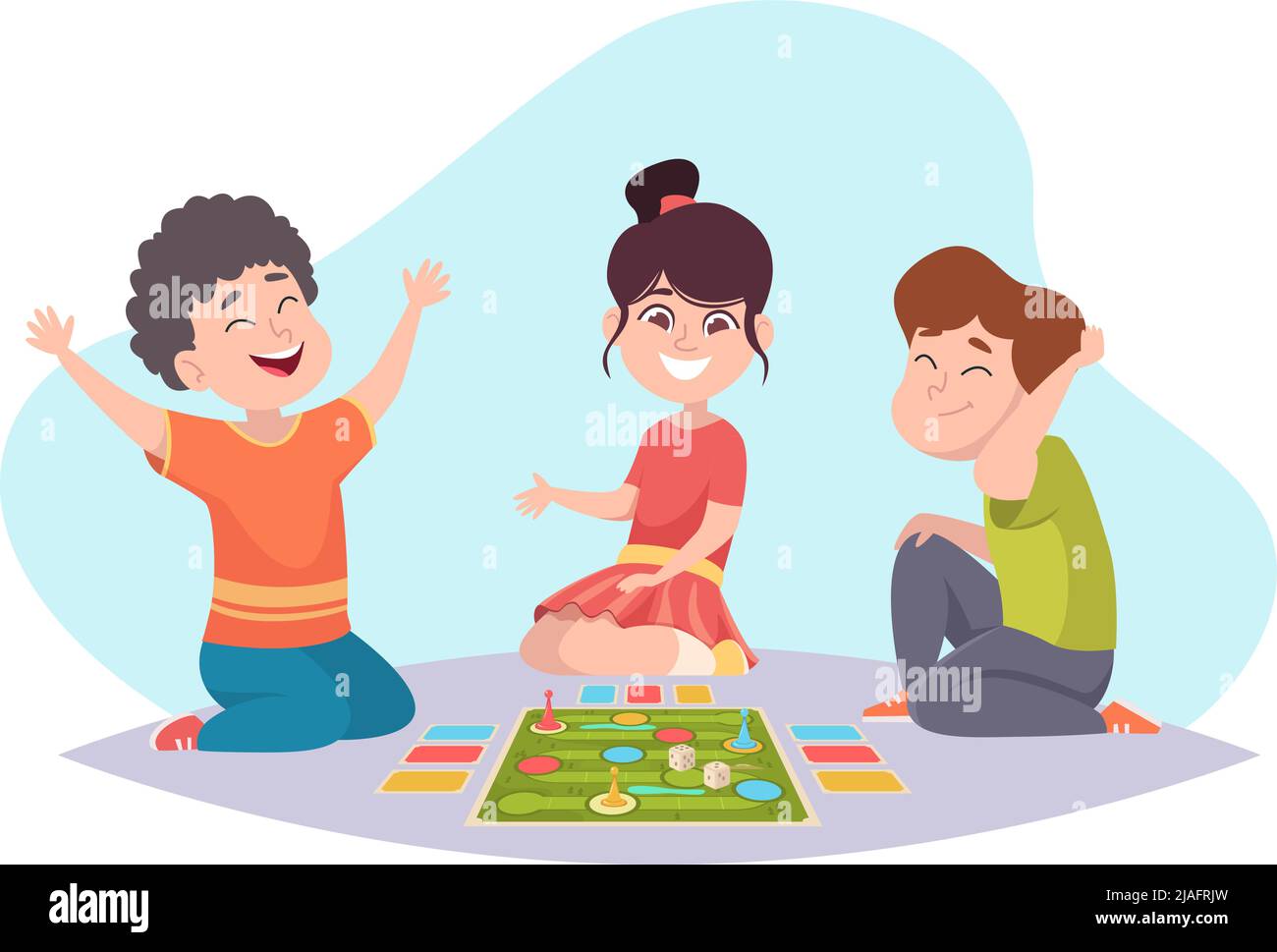 Niños Jugando A Las Cartas Clipart