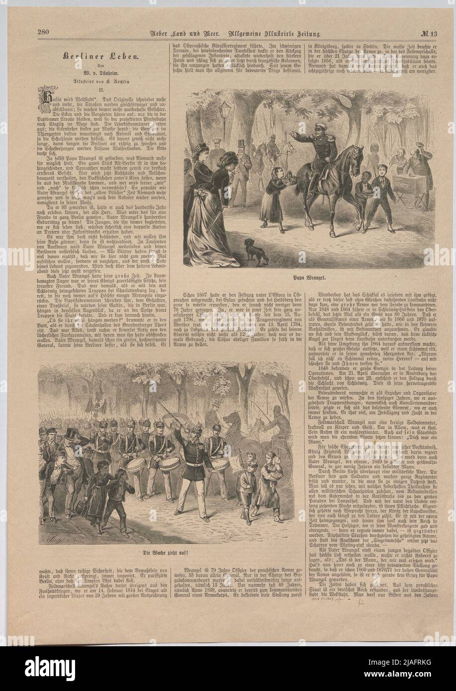 Berlin life. ". Newspaper article about Friedrich von Wrangel, Prussian ...