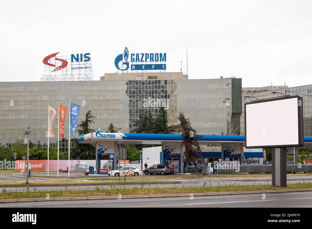 Belgrade, Serbia - May 29, 2022: Gazprom - Nis business building ...