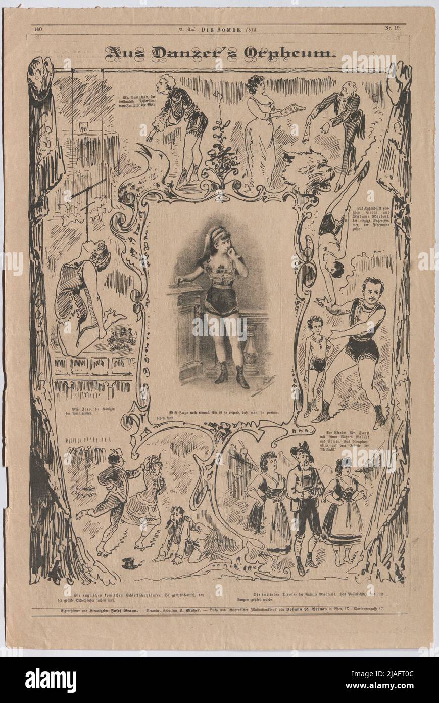 From Danzer's Orpheum. ". From Danzers Orpheum; Miss Zazo, the queen of ...