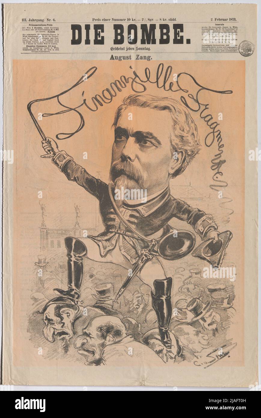 August Zang ". The journalist August Zang cleans the Vienna Stock ...