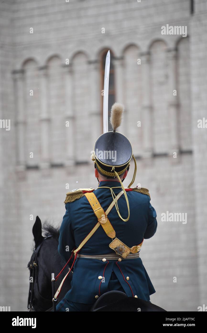 Moscow. The military personnel of a company of special guard of the ...