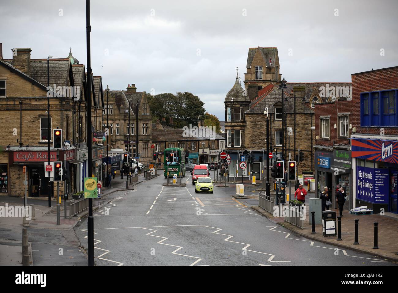 The Market town of Pudsey in West Yorkshire,England. Pudsey is located ...