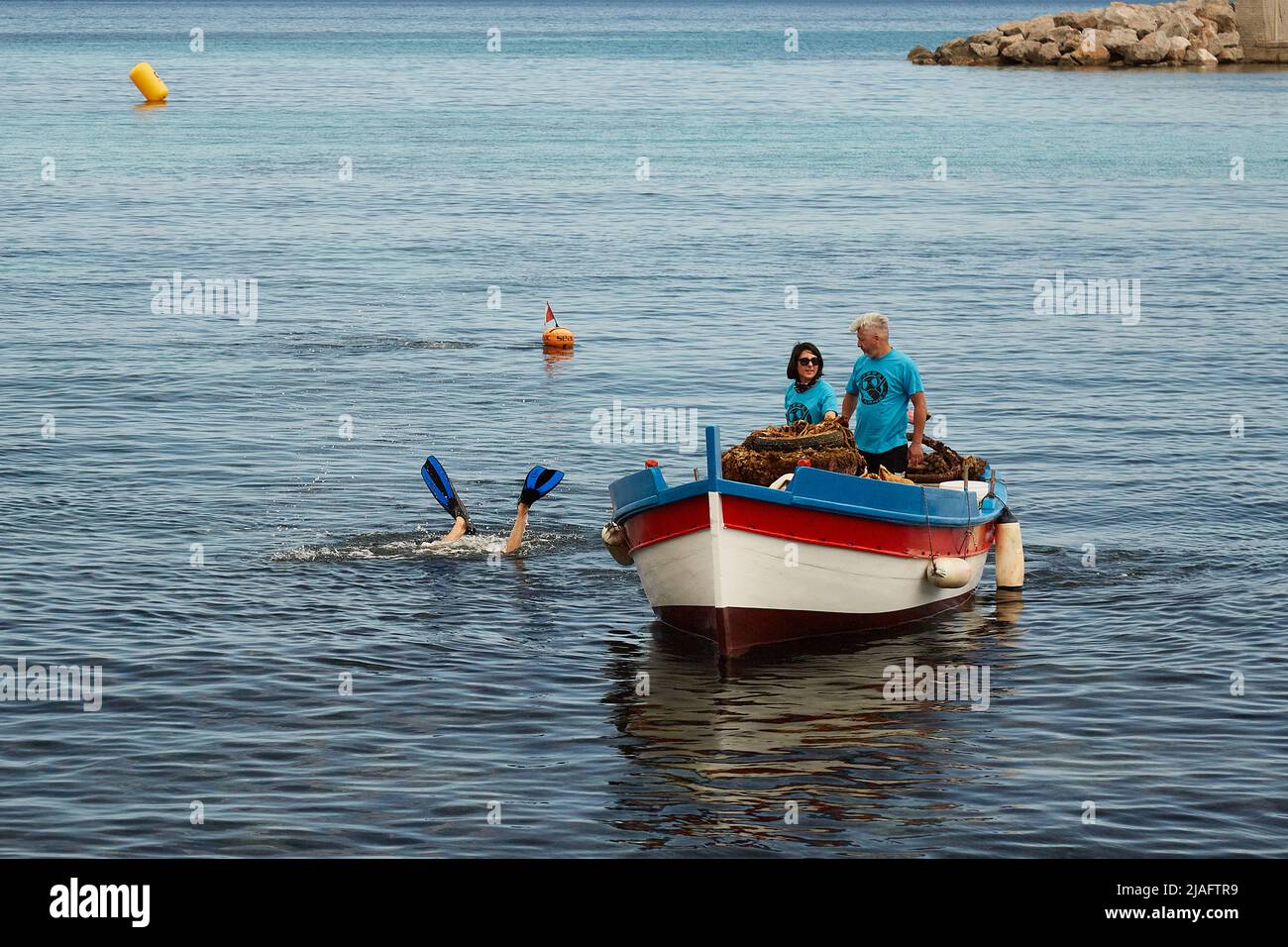 May 28, 2022, Palermo, Sicily, Italy: Arcadia Apnea Sports Association ...