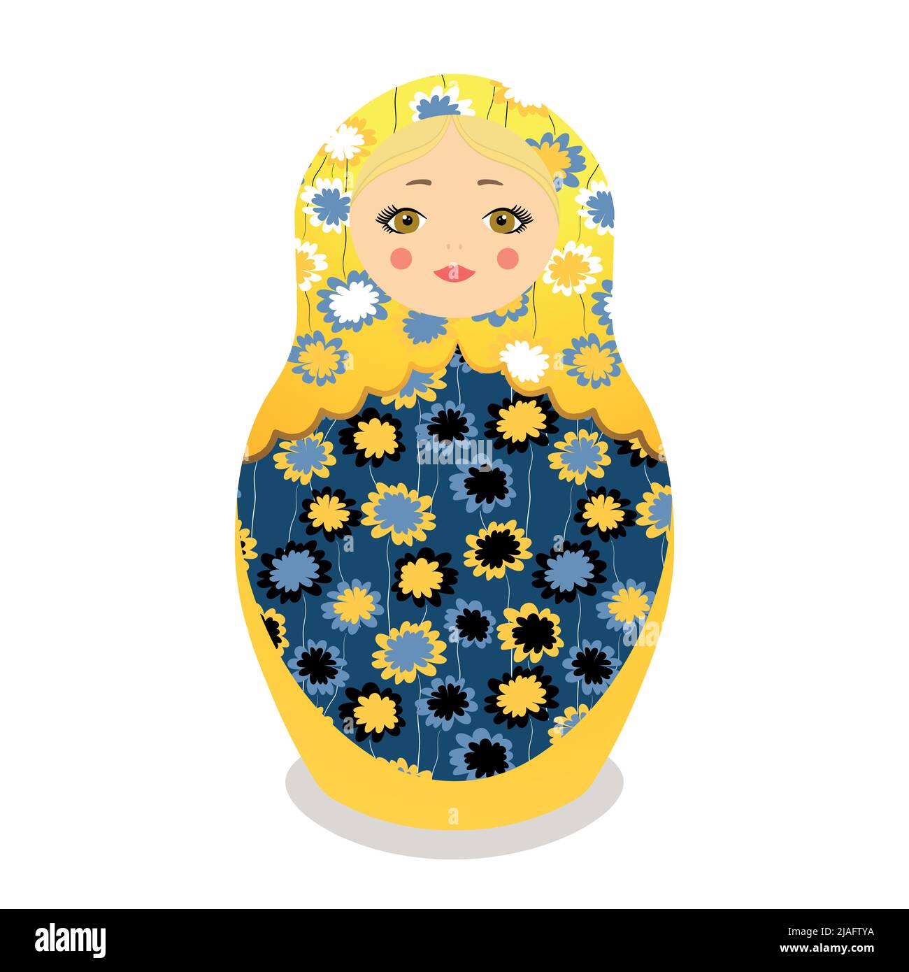 Russian Matryoshka. Traditional Russian folklore dolls with big eyes ...
