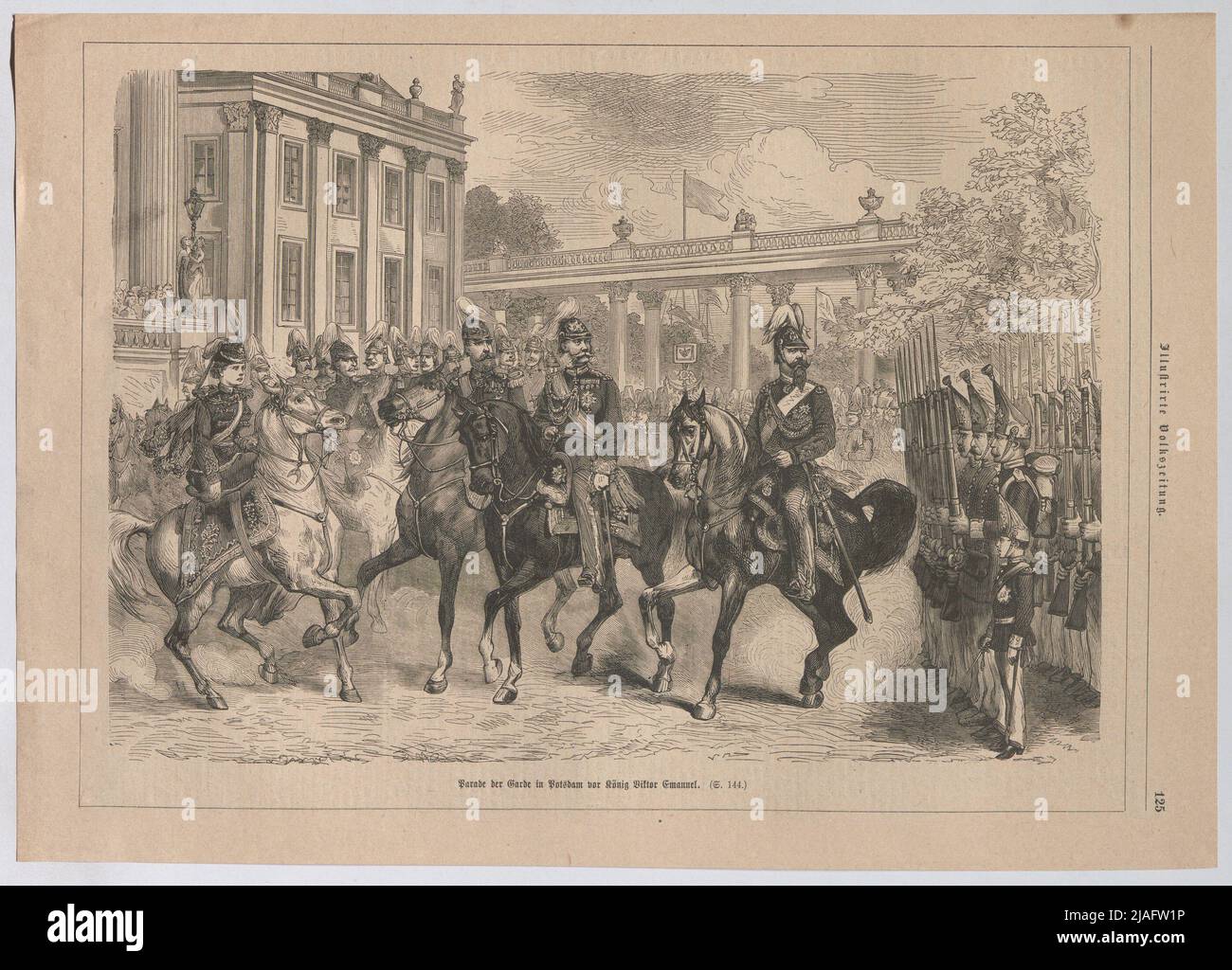 Parade of the Guard in Potsdam ahead of Viktor Emanuel Stock Photo - Alamy
