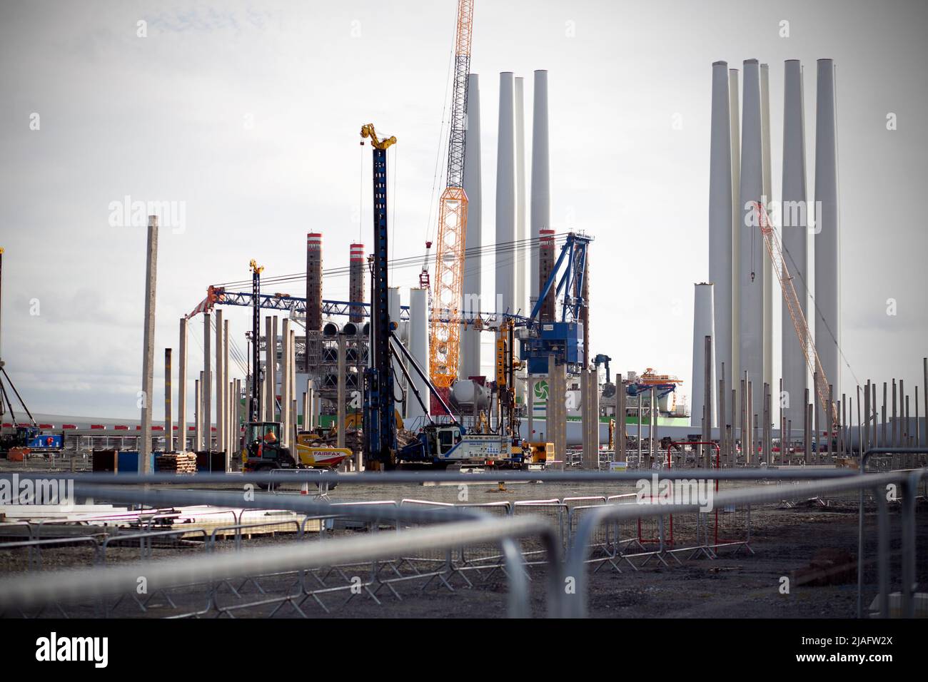 The Load Out area of Siemens Gamesa offshore blade factory in the Port ...