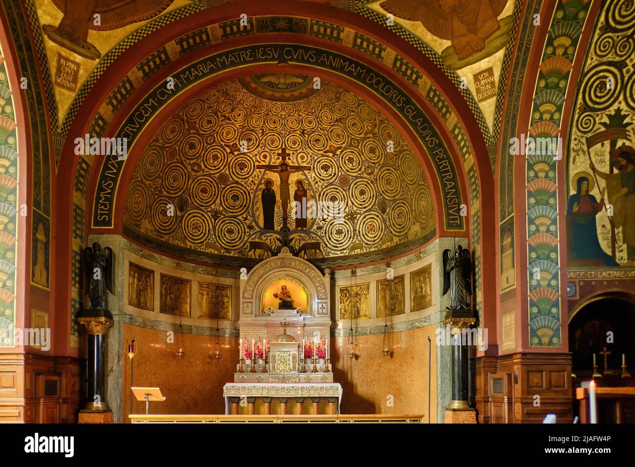 Interior of the Chapel of Grace (Gnadenkapelle) of the monastery church ...