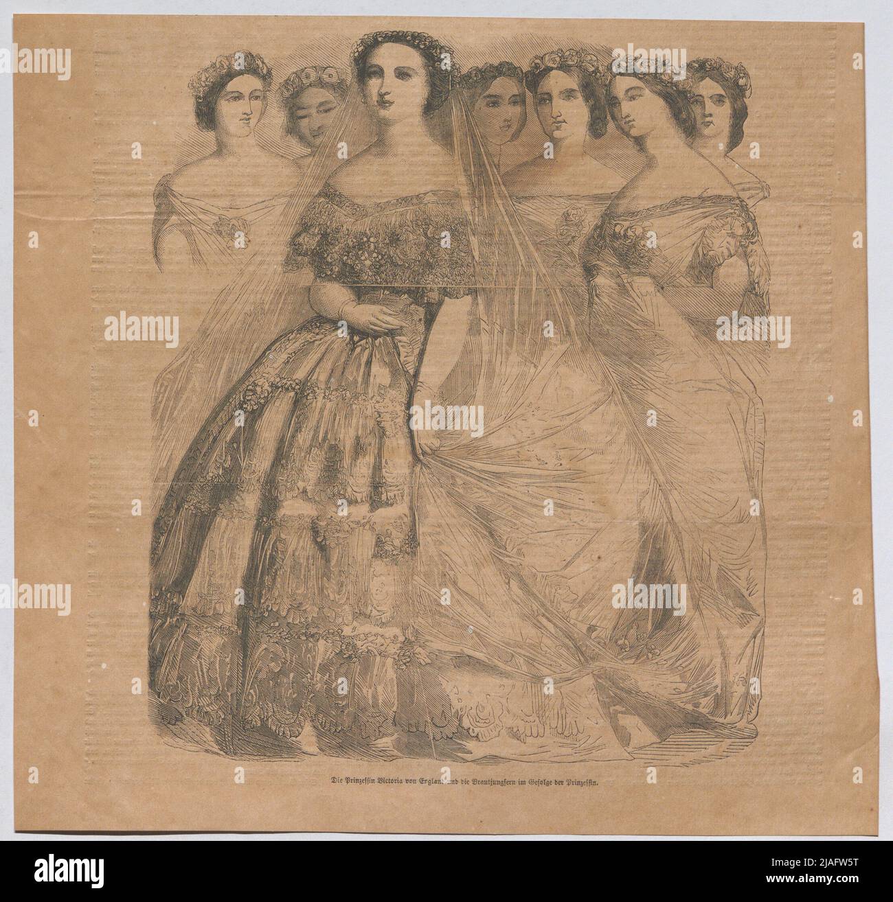 The Princess Victoria of England and the bridesmaids in the entourage ...