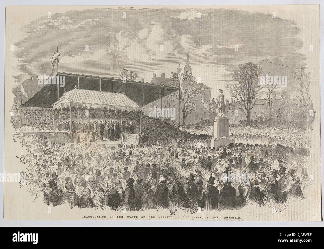 Inauguration of the statue of her Majesty, in Eel-Park, Salford ...