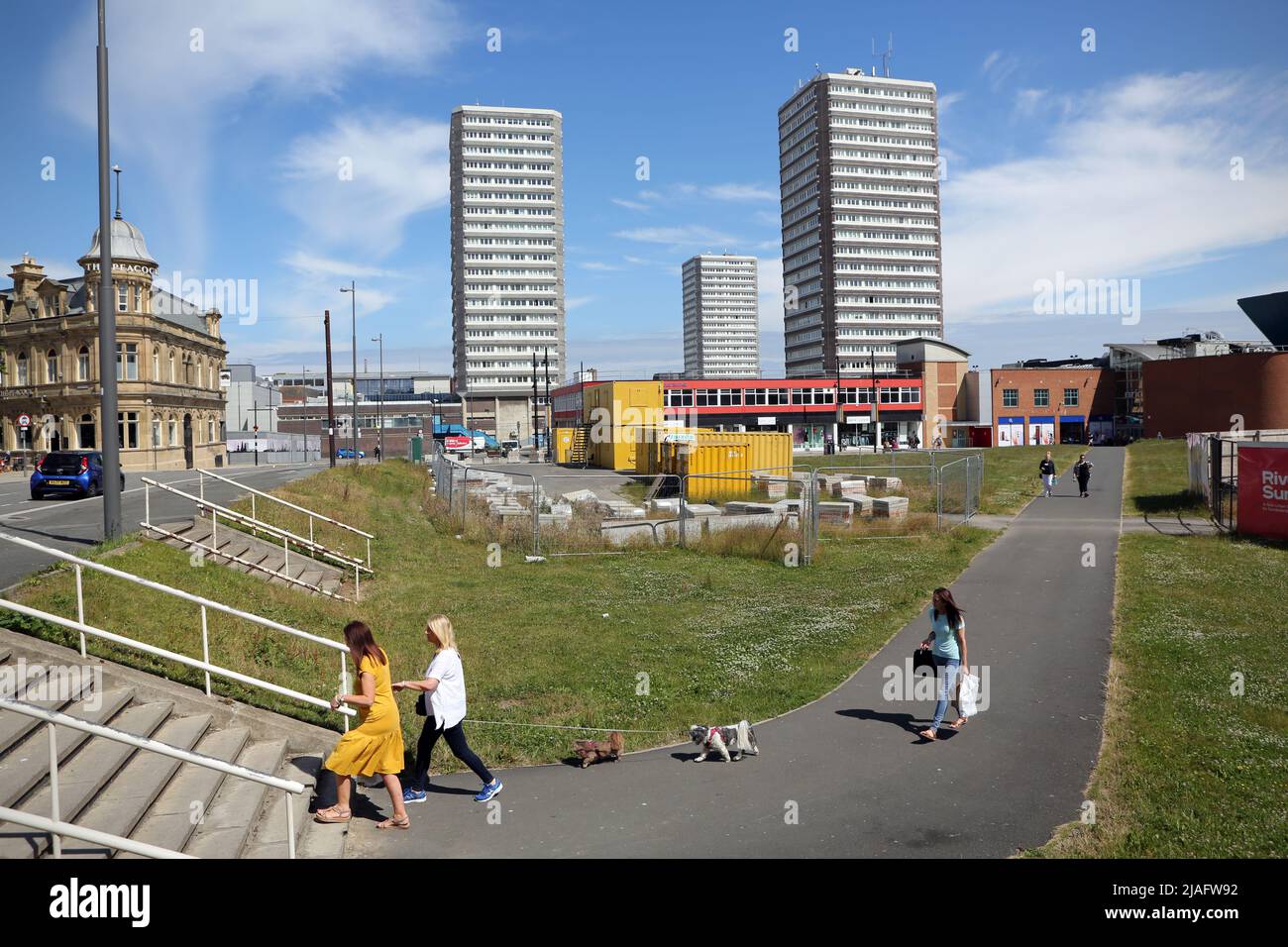 The City centre of Sunderland. Sunderland is a port city in Tyne and ...