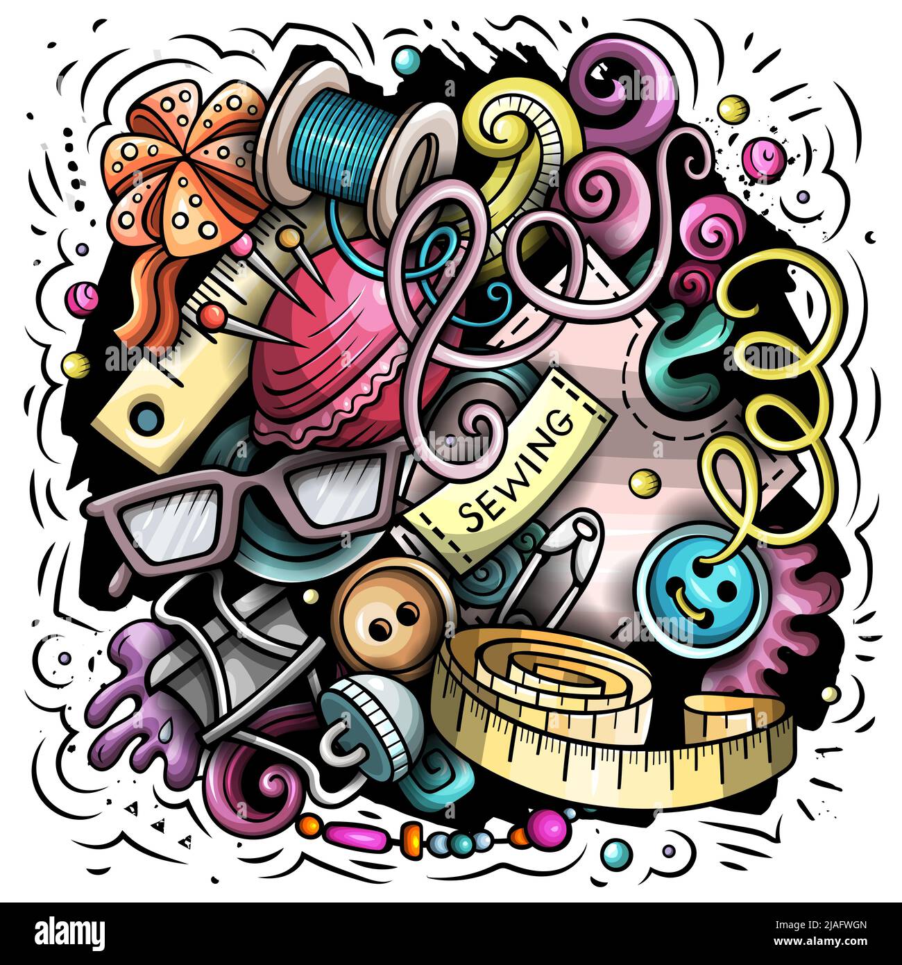 Handmade cartoon vector illustration Stock Vector Image & Art - Alamy