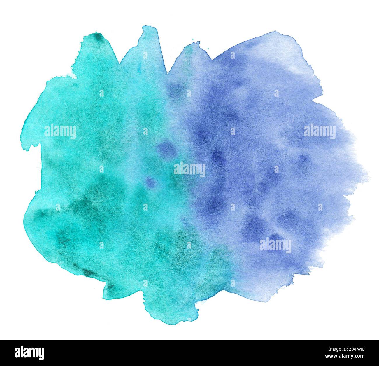 Abstract gradient watercolor splash texture isolated on white ...