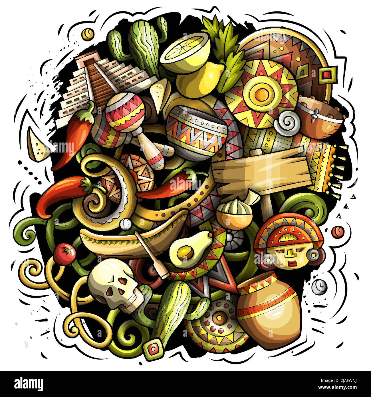 Latin America cartoon vector illustration Stock Vector Image & Art - Alamy