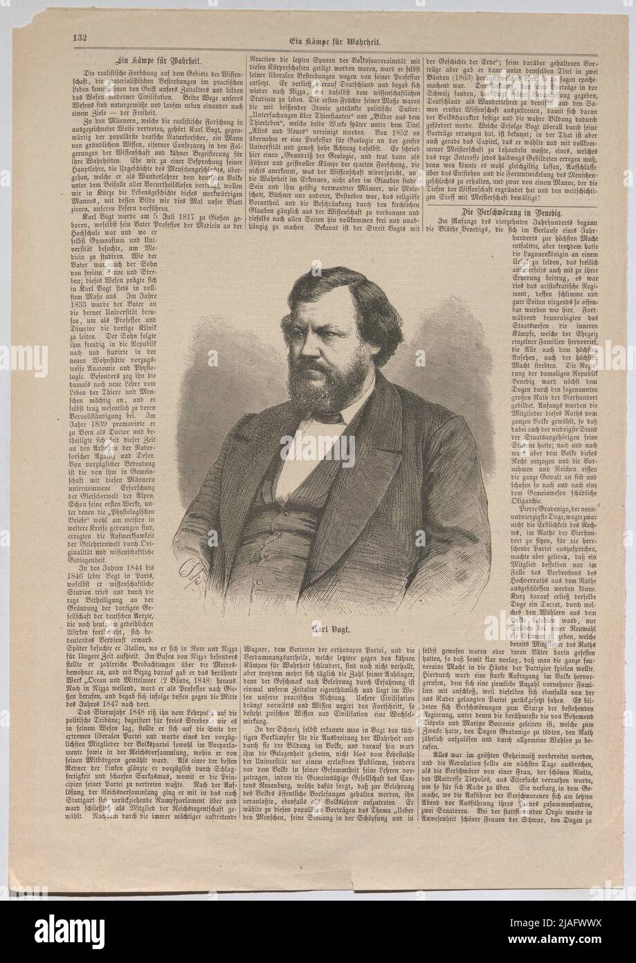 Karl Vogt. ". Carl Vogt, German-Swiss scientist and democrat (from ...