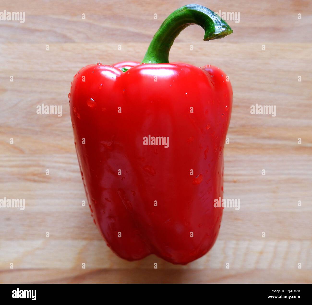 fresh red bell pepper side view Stock Photo - Alamy